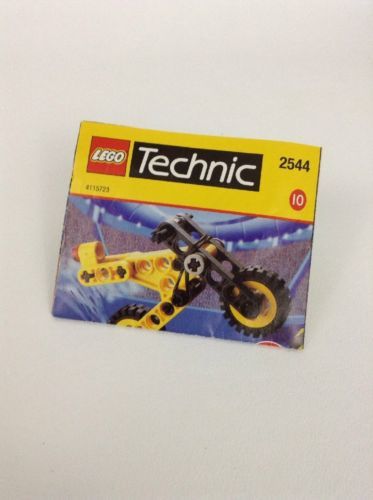 Lego Technic Building Toy Set #2544 Yellow Motorcycle (Complete) w ...