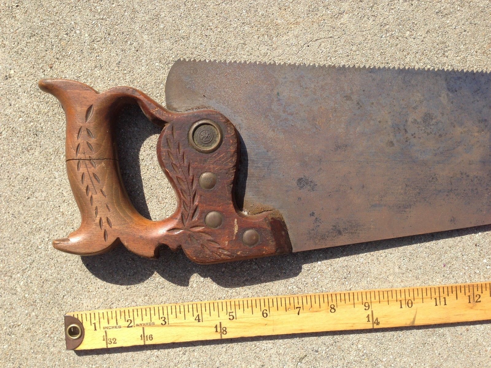ANTIQUE Warranted Superior Hand Saw Collectible Woodworking 28 X 5 5 Saws