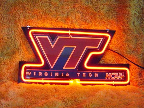 NCAA VT Virginia Tech Hokies Basketball 3D Neon Light Sign 11'' x 8 ...