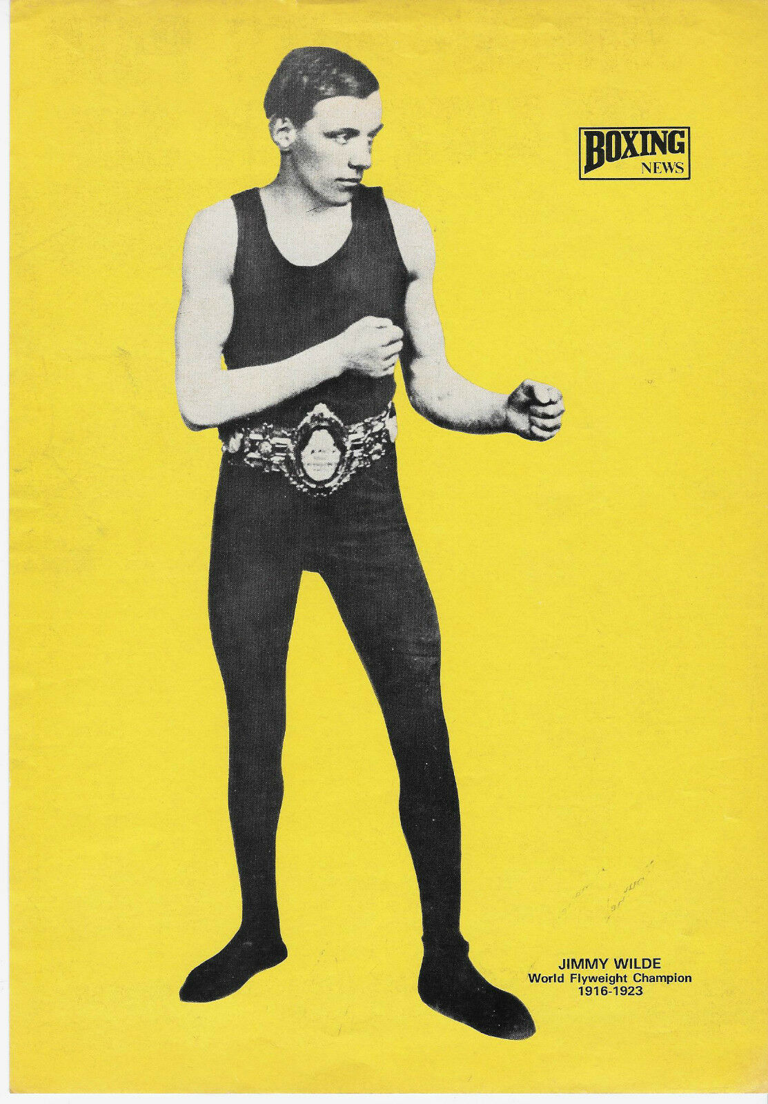 Boxing News Pinup Picture Jimmy Wilde World Flyweight Champion 1916 ...