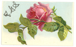 Embossed pink rose glitter vintage Victorian greeting post card - Non ...