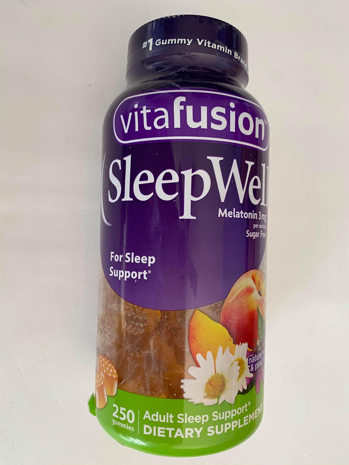 Vitafusion Sleep Well Melatonin 3 mg ( 250 gummies ) Sleepwell sugar ...