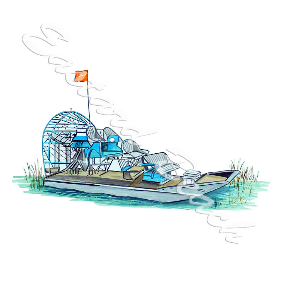 Air Boat Printed Vinyl Decal Car Auto Truck SUV High Quality Sticker ...
