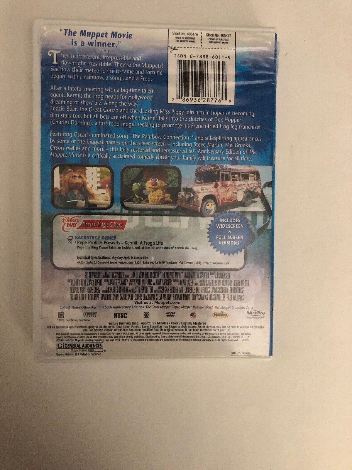 The Muppet Movie(DVD,2005,Kermits 50th Anniversary Edition)TESTED-RARE ...