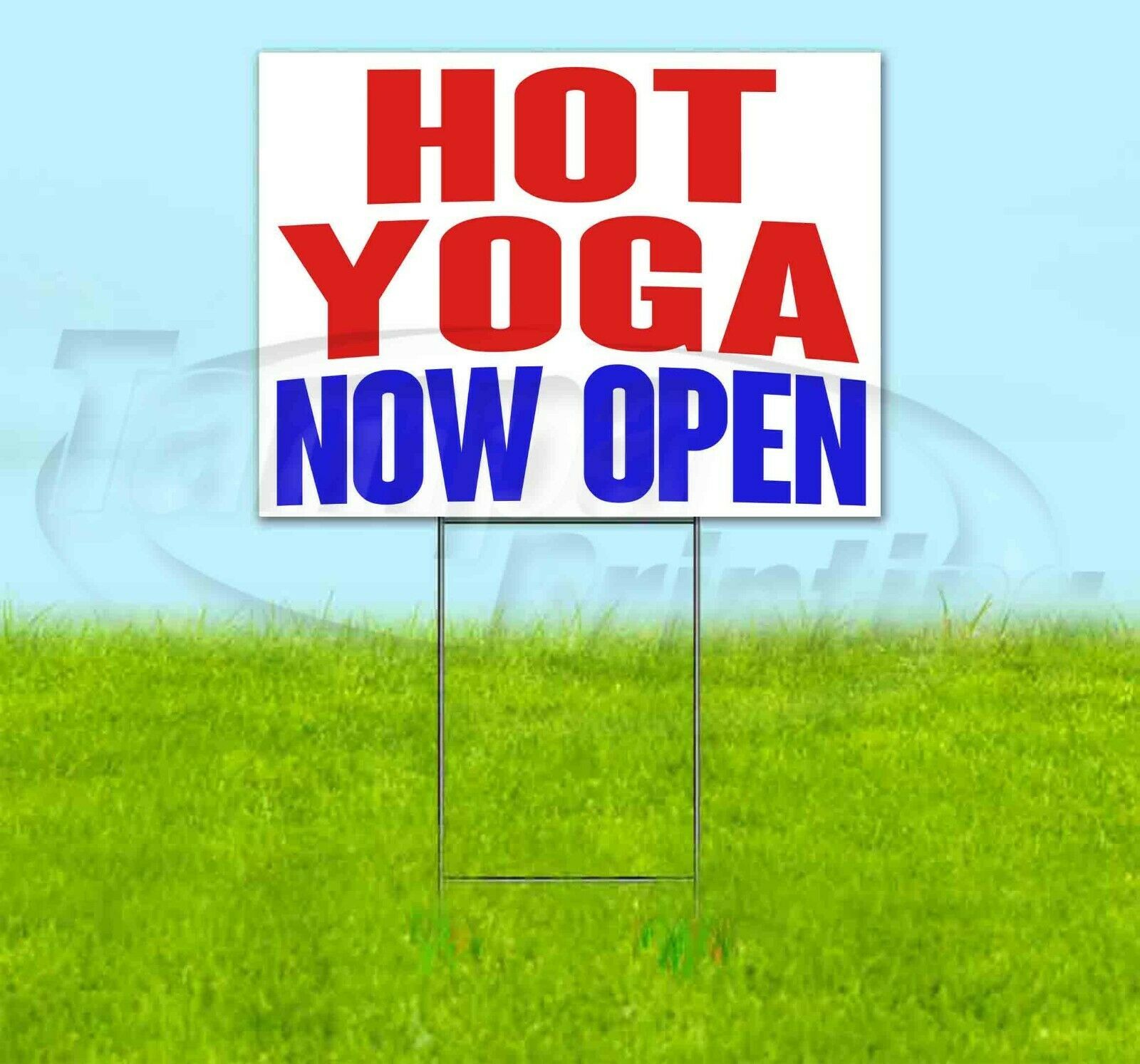 HOT YOGA NOW OPEN Yard Sign Corrugated Plastic Bandit Lawn Decorations ...