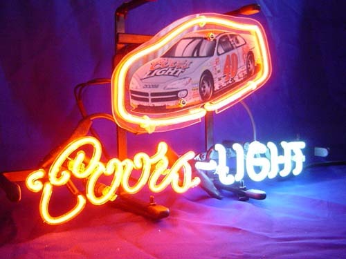 Coors Light Nascar #40 Sterlin Marlin Bar Neon Light Sign 13" x 9 ...