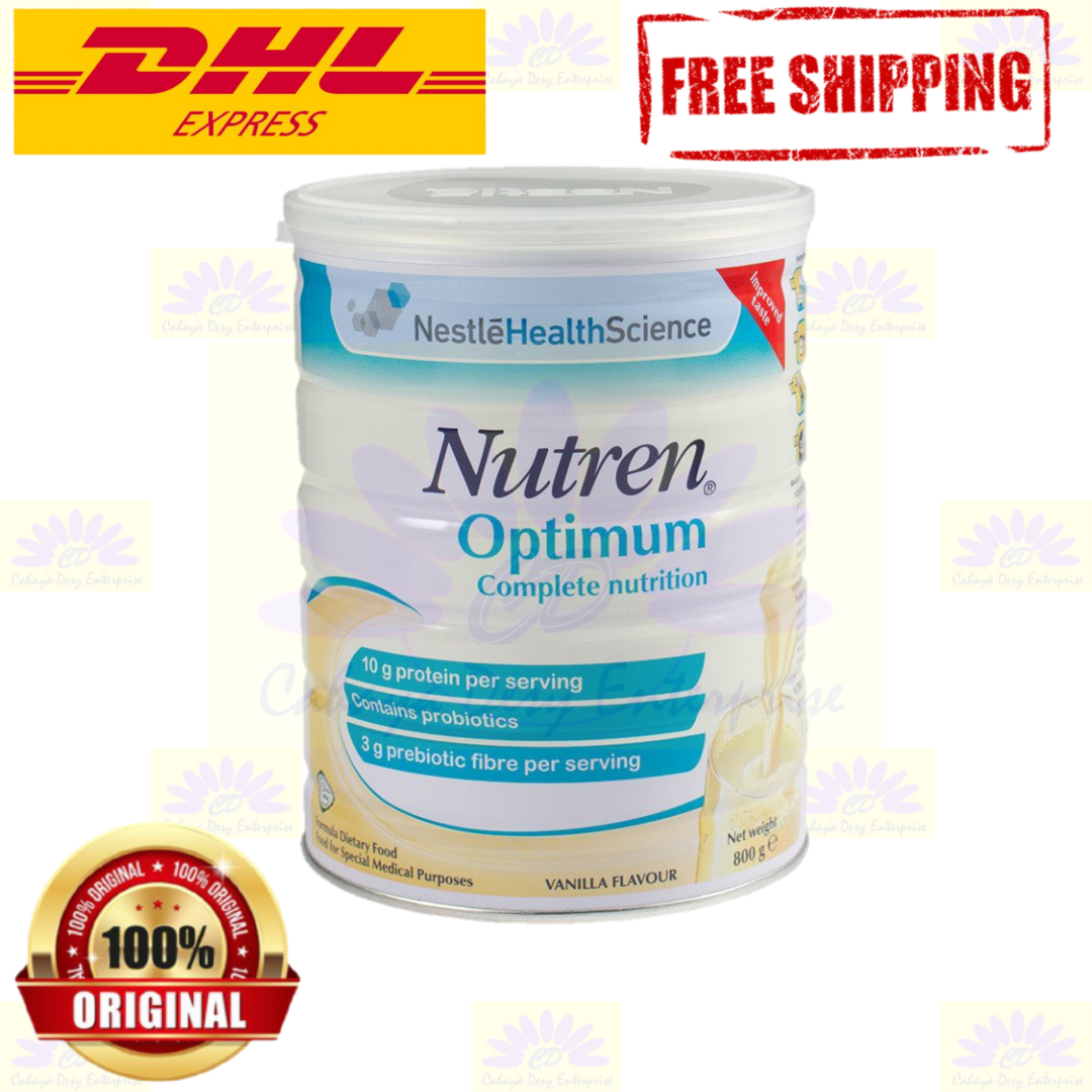 1 X Nestle Nutren Optimum Complete Nutrition Milk Vanilla Flavor 800g - EXPRESS - Vitamins ...