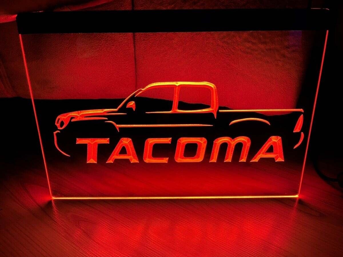 Tacoma Car LED Neon Sign Home Decoration for Room, Garage Display Craft ...