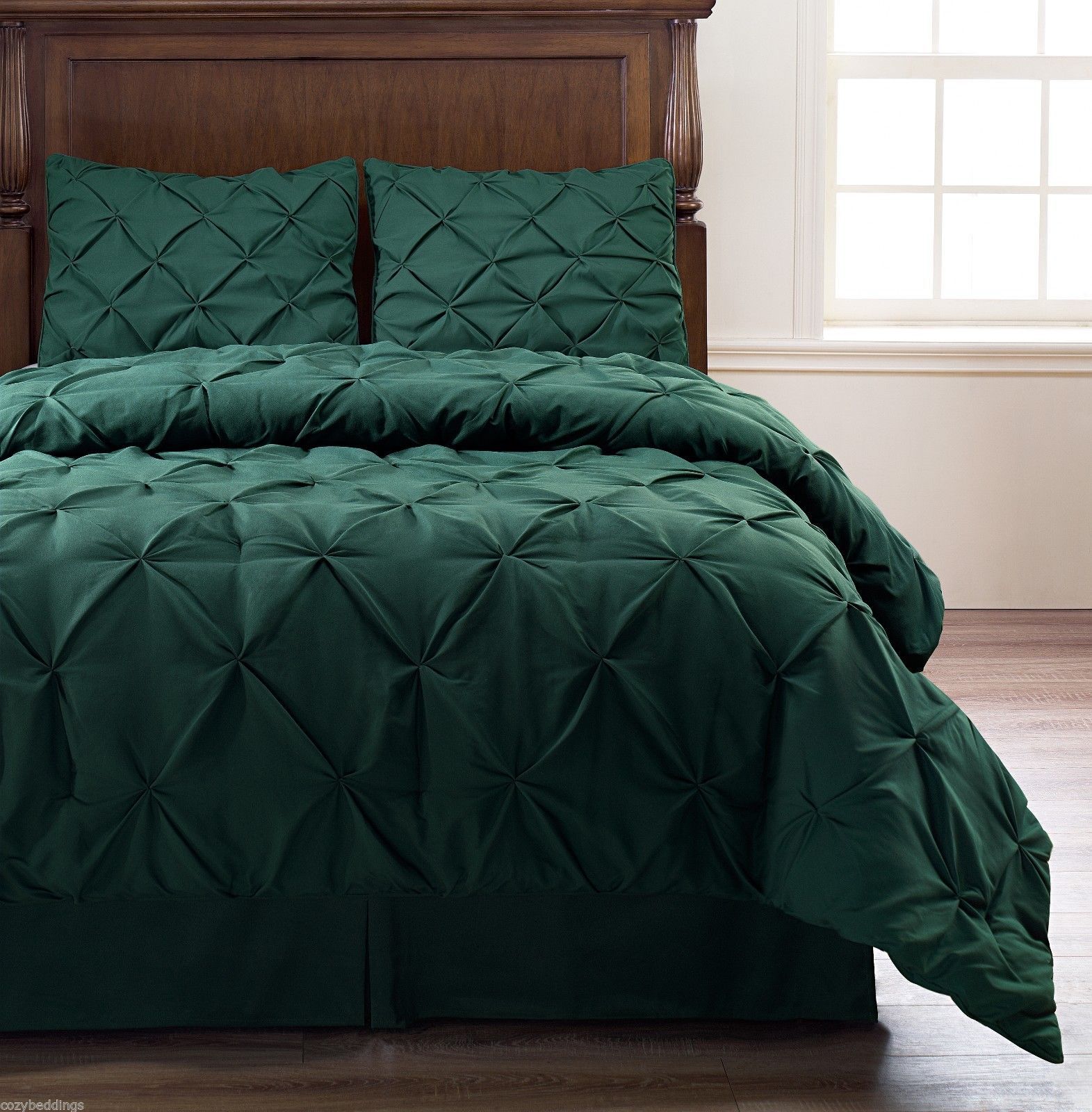 Emerson Hunter Green Queen Size Bed 4pc And 16 Similar Items emerson-hunter-green-queen-size-bed-4pc-and-16-similar-items