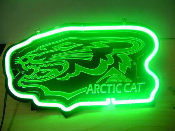 Arctic Cat Snowmobile Dealer 3D Acrylic Beer Bar Neon Light Sign 11'' x ...