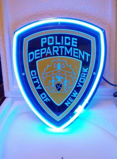 New York City Police Department NYPD 3D Acrylic Beer Bar Neon Sign 10 ...