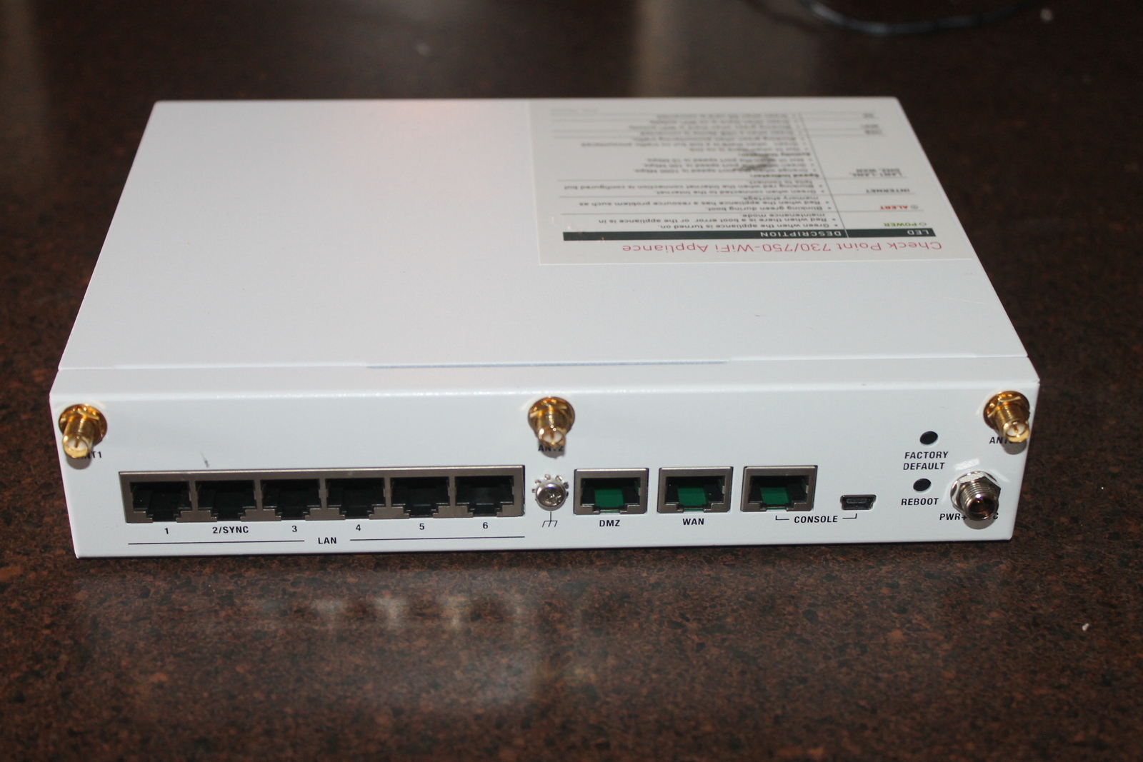 Check point L-71W 730 Security Router IPS VPN Gigabit Dual Wan Firewall ...