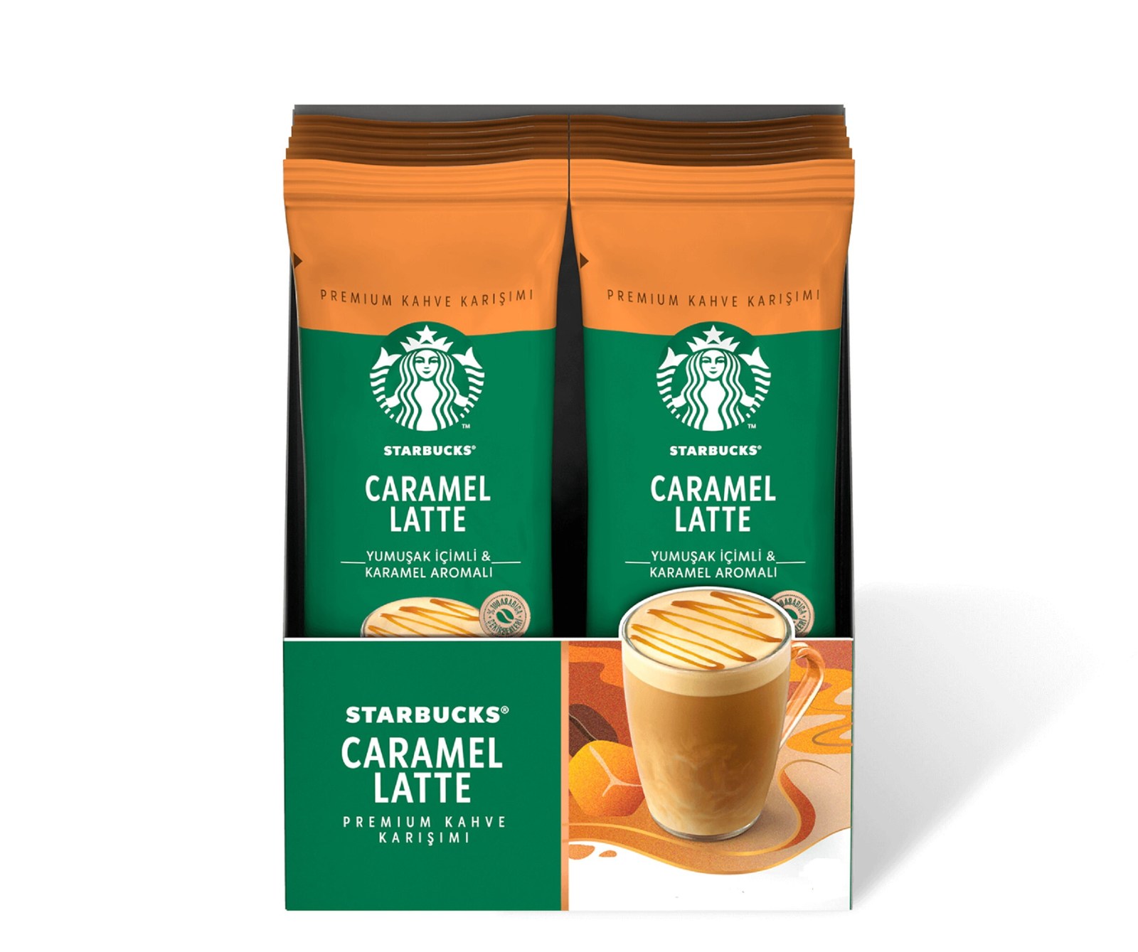 Sbux, Starbuck's 15 Sachets Caramel Latte Coffee Smooth & Caramelly Via ...