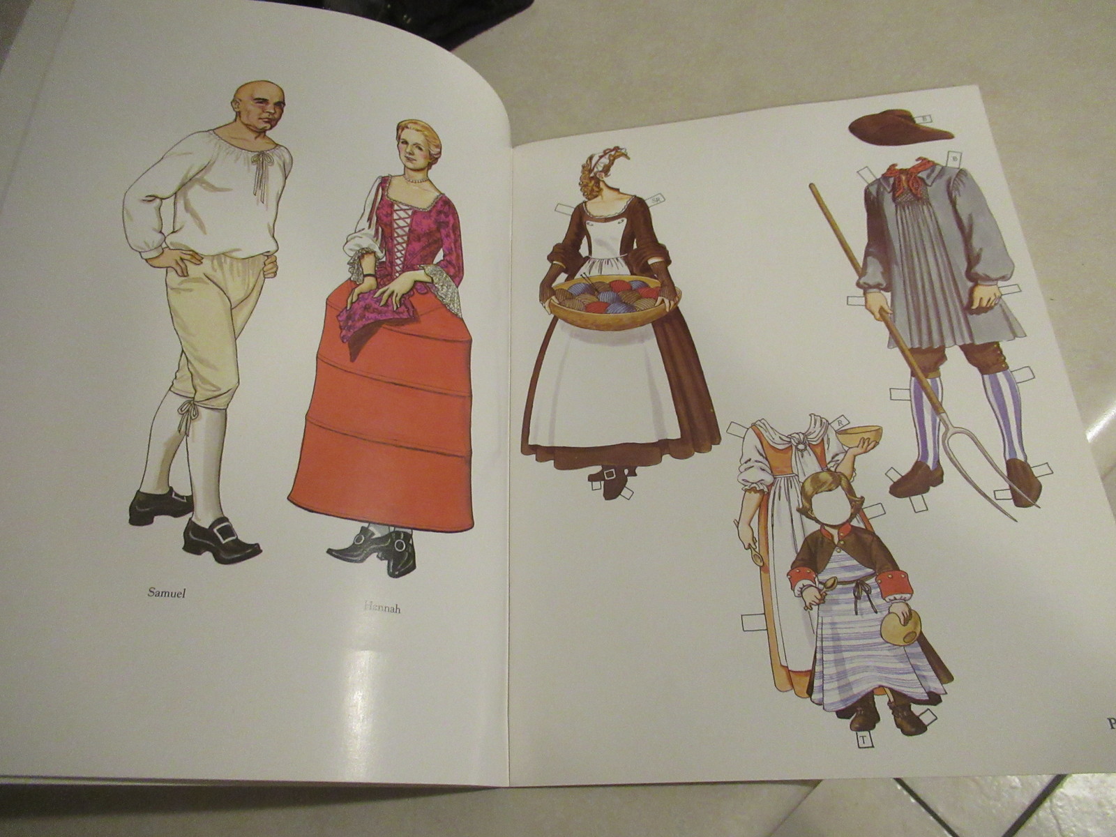 American Family of the Colonial Era Paper Dolls Book in Full Color by ...