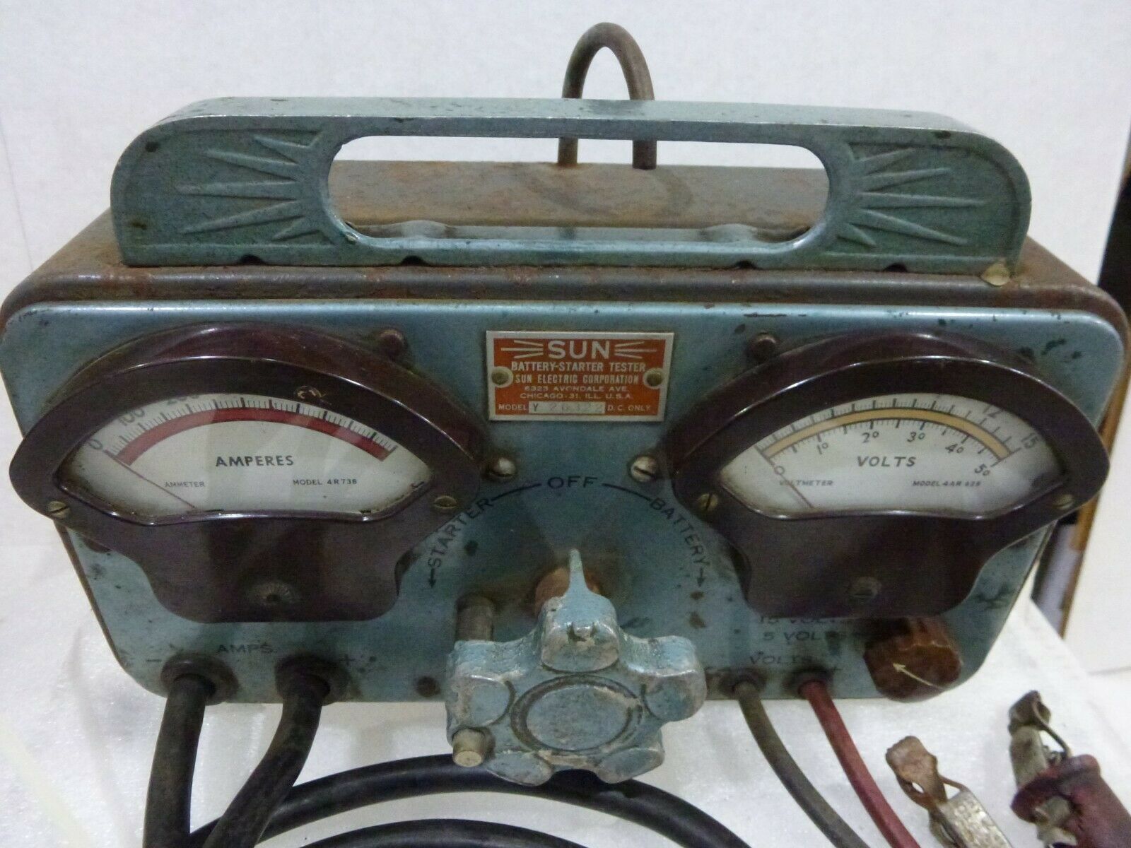 Sun Electric ANTIQUE Battery Starter Tester, Model # Y-26322 ...