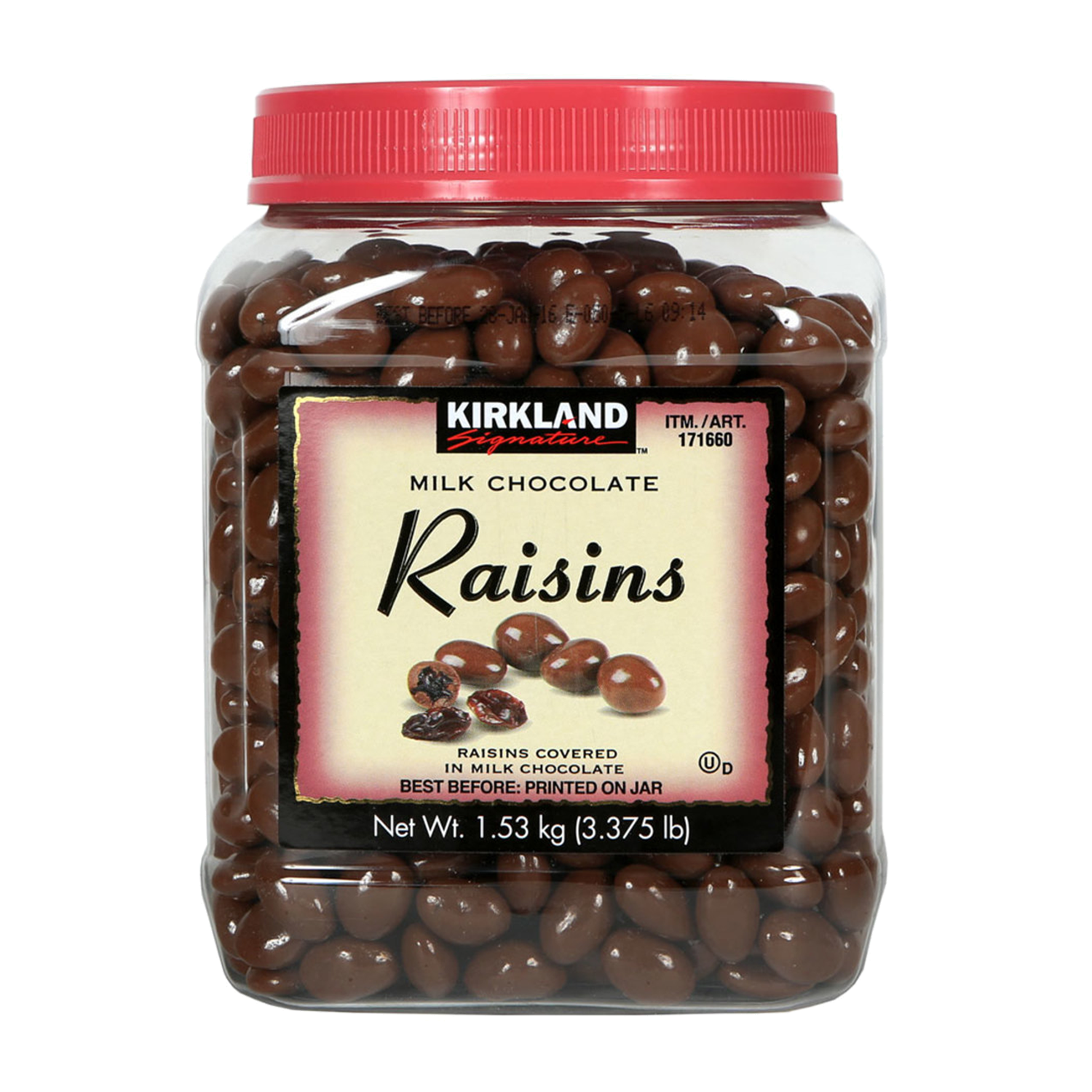 Milk Chocolate Covered Roasted Almonds Or Raisins Kirkland Signature 1