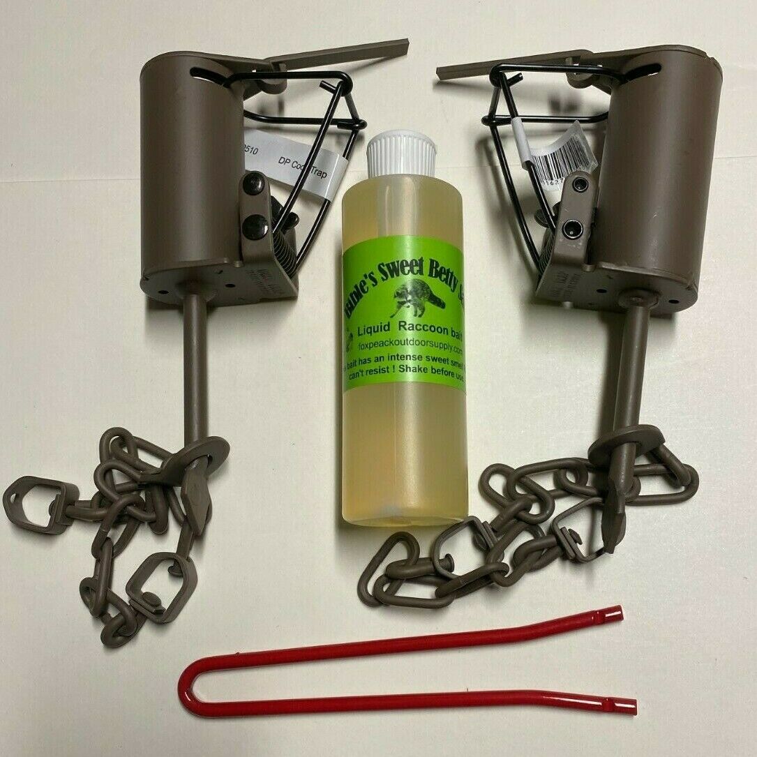 2 Duke DP Dog Proof raccoon kit ,1 DP setter & 1 Sweet Betty Bait trap ...