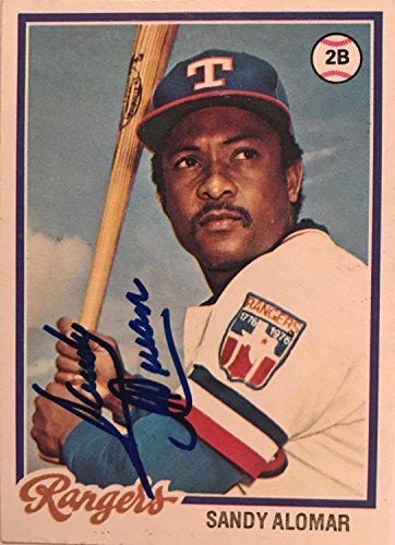 Sandy Alomar Sr. Signed Autographed 1977 Topps Baseball Card - Texas ...