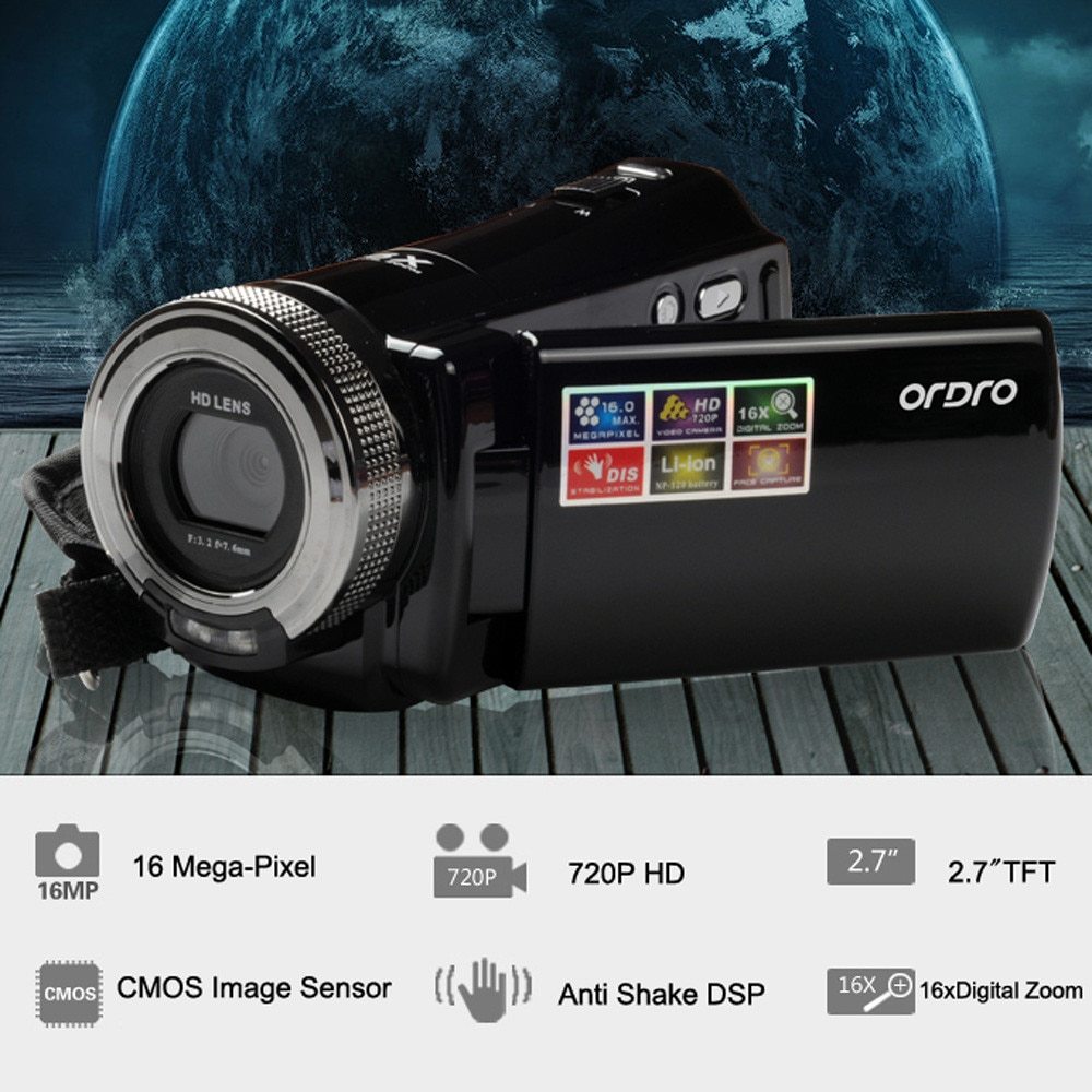 HIPERDEAL ORDRO DDV-108 16MP 720P 16X Digital Zoom DVC Digital DV Video ...