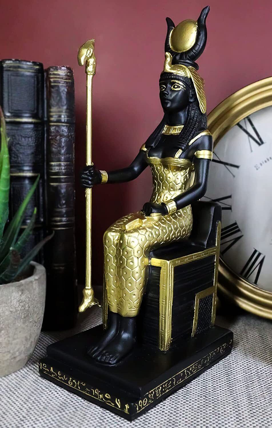 Egyptian King Queen Goddess Isis & God Osiris Sitting On Throne ...