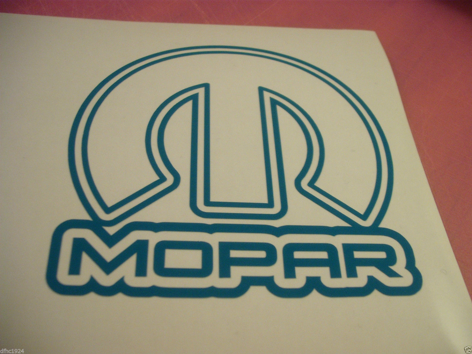 Mopar Outline Logo - 3 x 3 TEAL GLOSS Vinyl Decals, Stickers ! - Set of ...