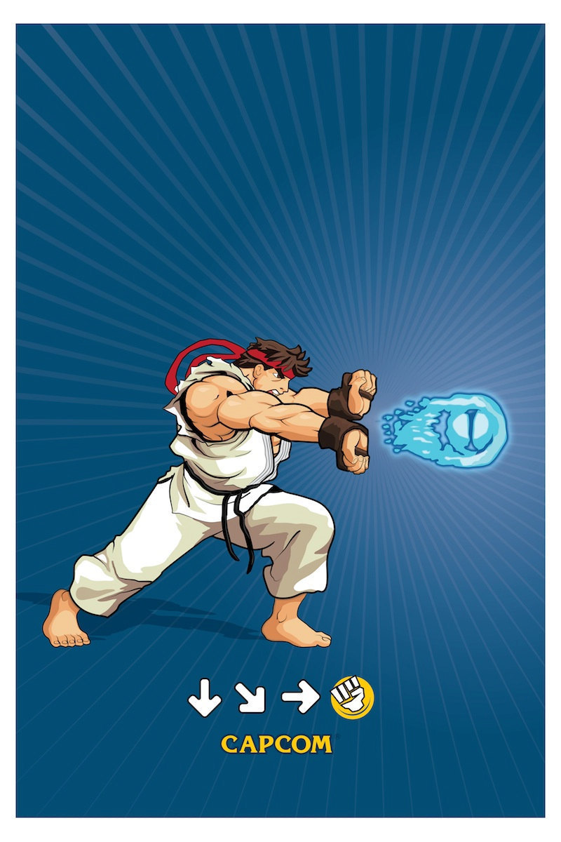 Ryu Hadouken Original Poster - Inspired by Street Fighter Character ...