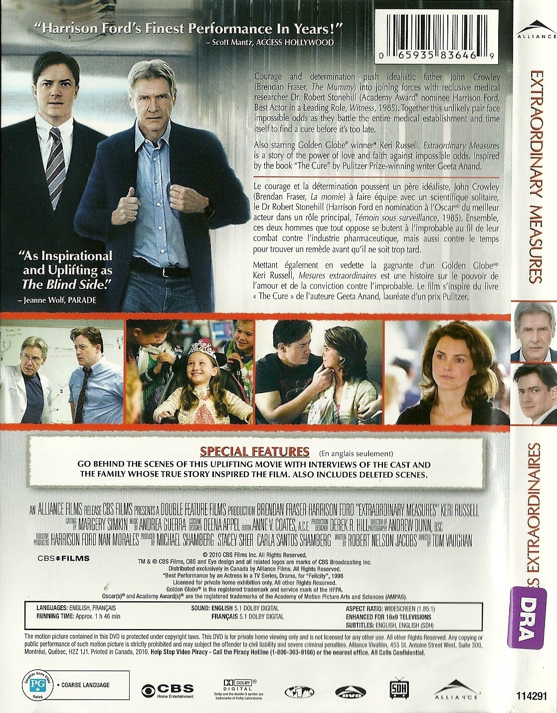 Extraordinary Measures DVD Harrison Ford Brendan Fraser - DVDs & Blu ... Extraordinary Measures DVD Harrison Ford Brendan Fraser - DVDs & Blu ...