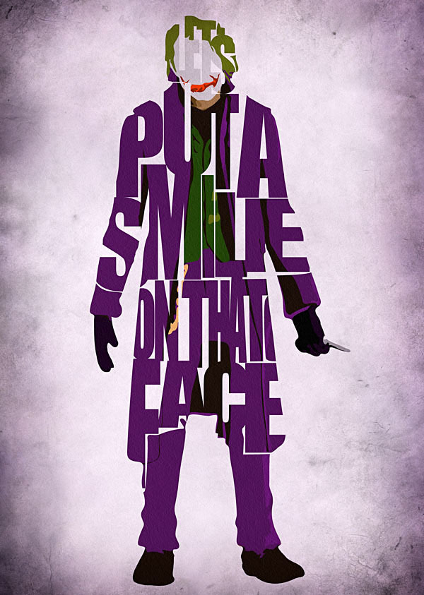 Joker Inspired Poster - Minimalist The Dark Knight Typography Poster ... Joker Inspired Poster - Minimalist The Dark Knight Typography Poster ...