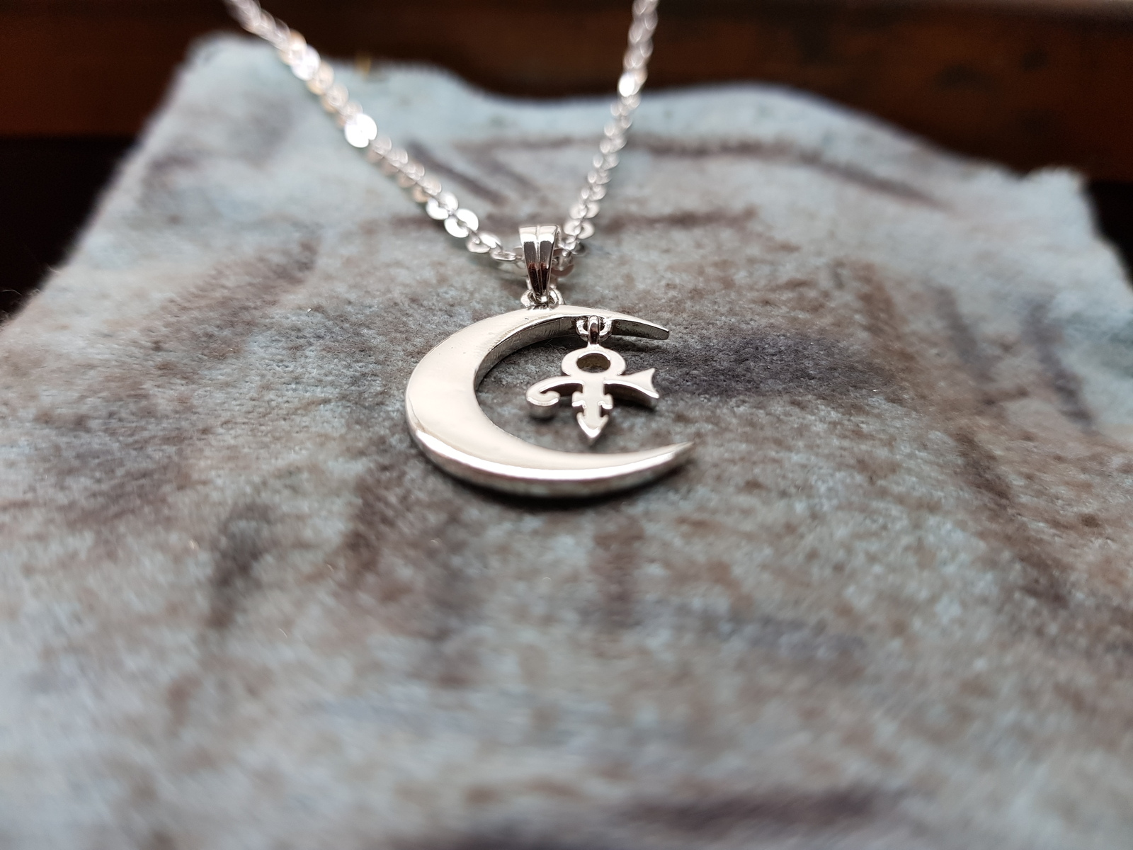 Pendant - Moon Crest Love - Remembrance Symbol - 925 Silver - Handmade ...