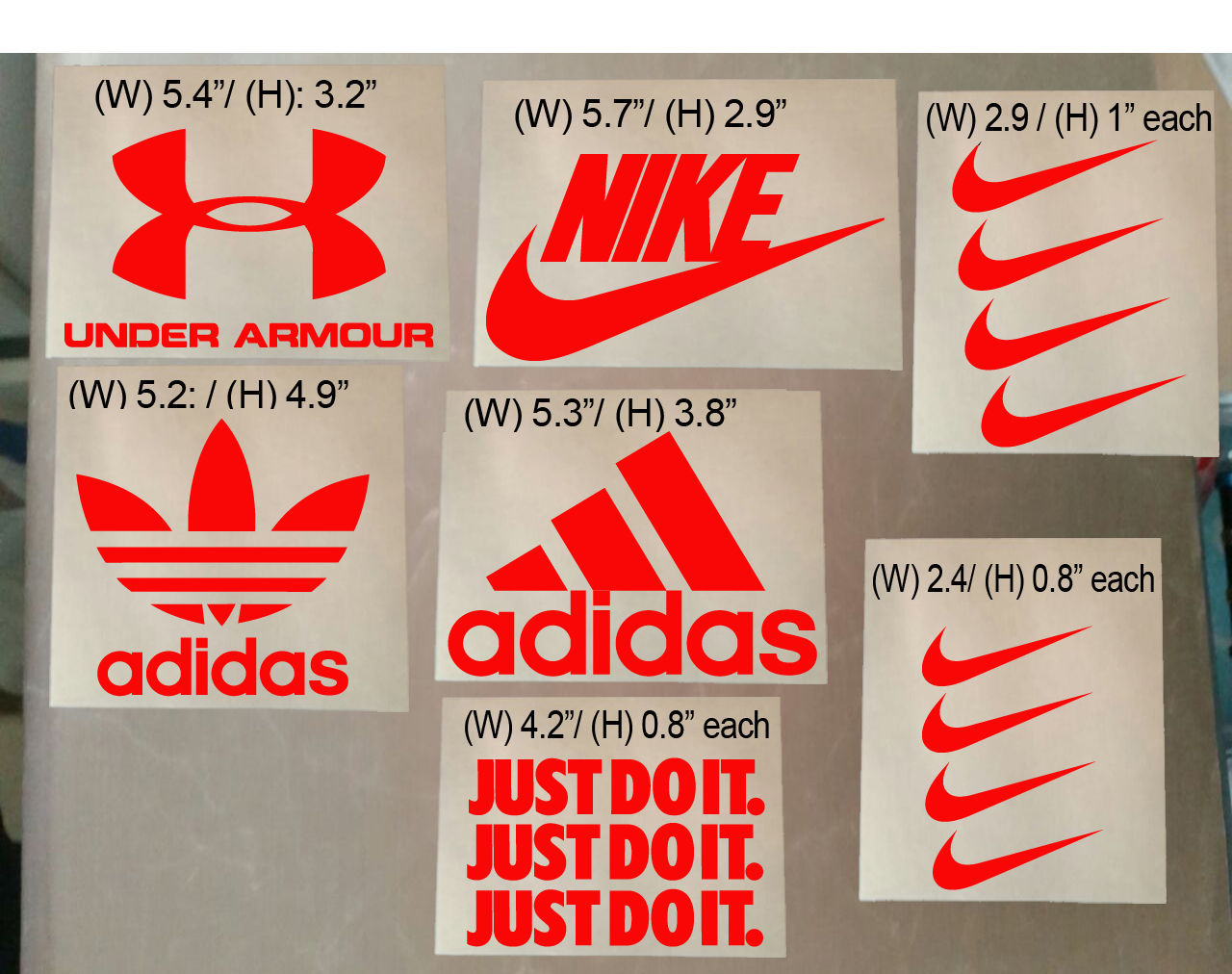 15 Pcs Nike Iron On Heat Press Iron on Adidas Nike Patch Sports Logo ...