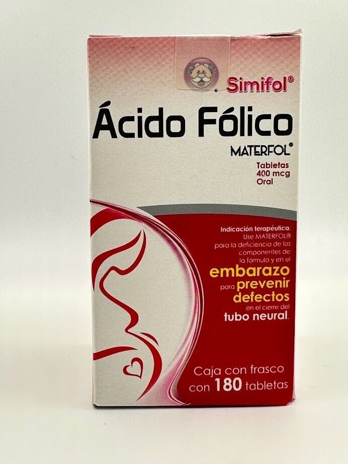 ACIDO FOLICO Simifol 180 Tabletas Envio Gratis Free Shipping - Vitamins ...