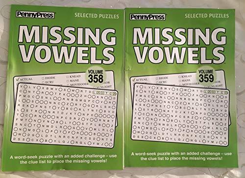 Lot of (2) Penny Press Selected Puzzles Missing Vowels *Volumes 358 ...