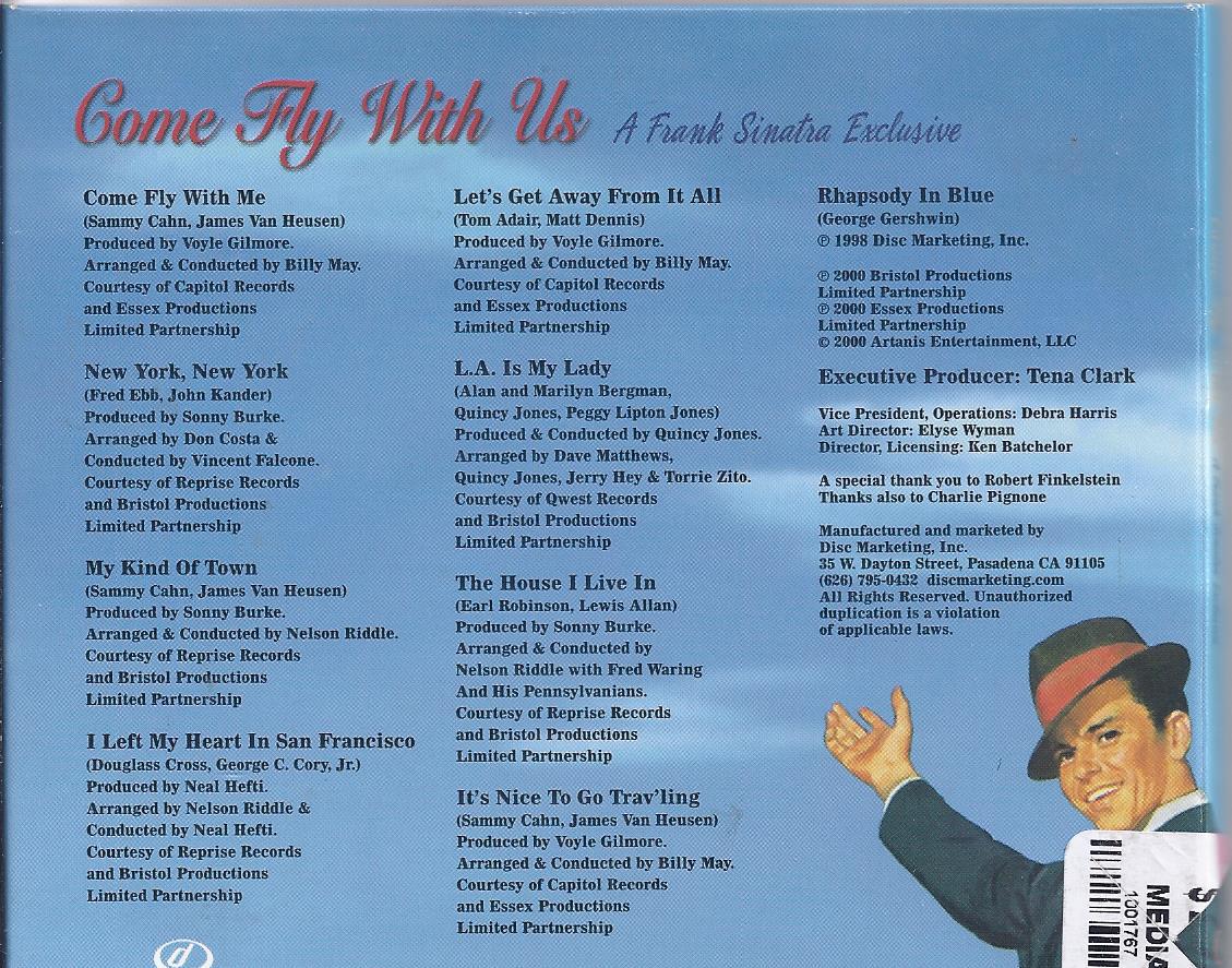 COME FLY WITH US FRANK SINATRA EXCLUSIVE FOR UNITED AIRLINES CD - CDs