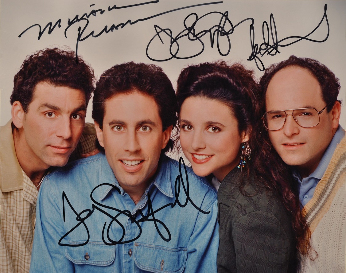 SEINFELD CAST SIGNED PHOTO X4 - Jerry Seinfeld +++ w/COA - Television