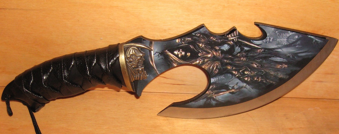 Grim Reaper Dagger and Cleaver Knife Set - Factory Manufactured