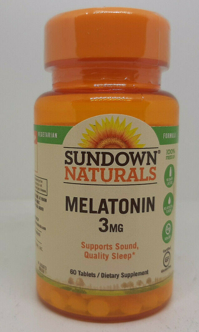 Sundown Melatonin 3 mg, 60 Tablets 04/2021 SEALED - Sleeping Pills