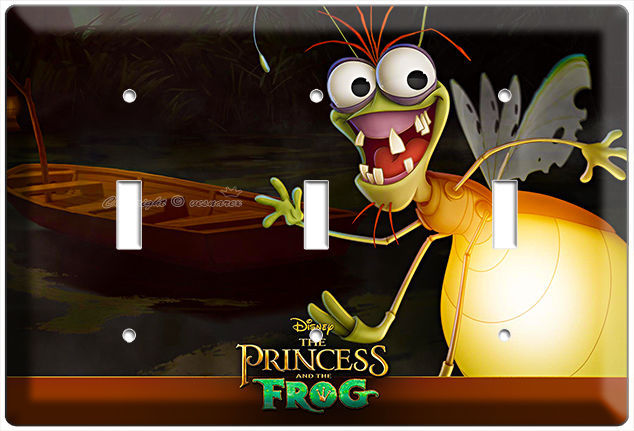 RAY FIREFLY BUG PRINCESS AND FROG DISNEY TRIPLE LIGHT SWITCH COVER WALL ...