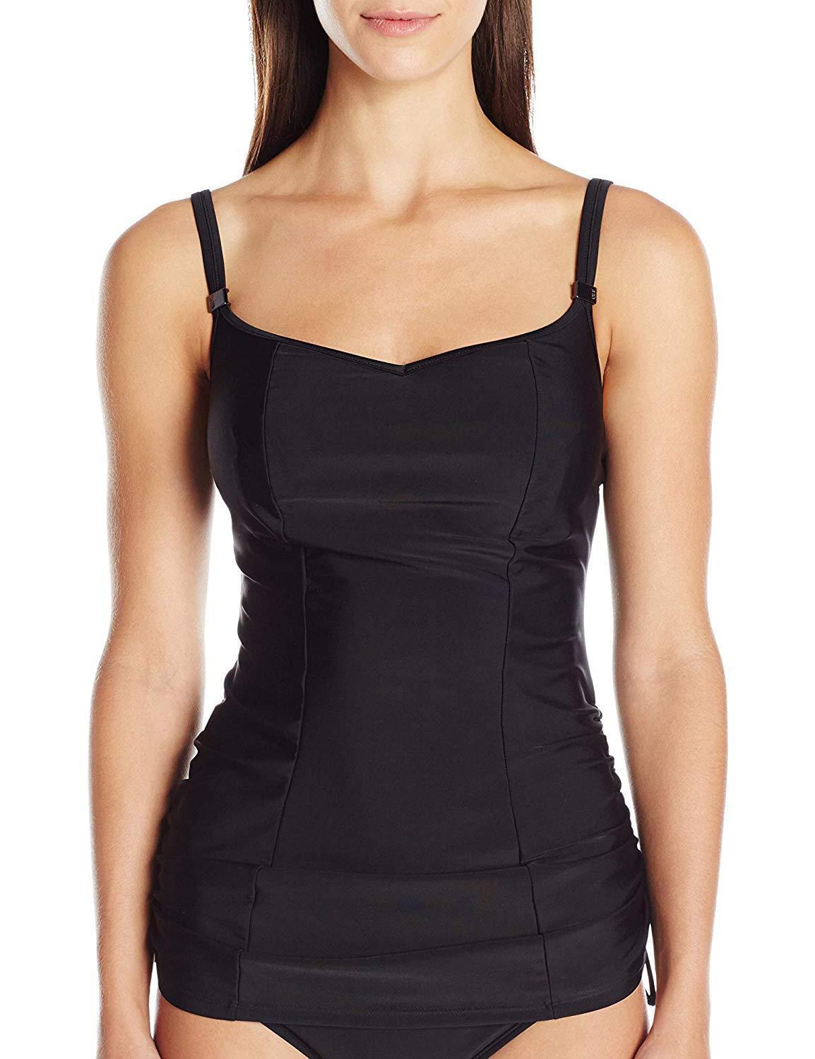 Panache Black Anya Bra Sized Balconnet Tankini Swim Top Us 32dd Womens Clothing