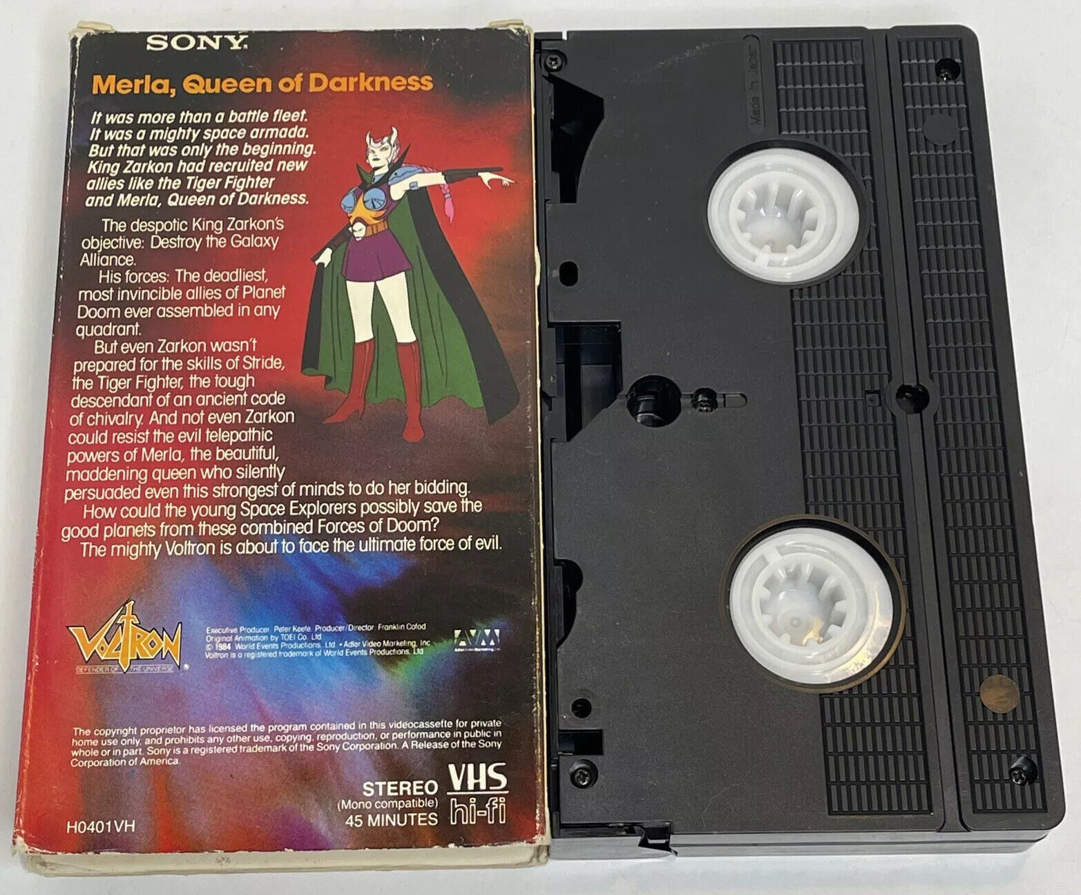 VINTAGE Voltron Defender of The Universe - Merla Queen Of Darkness VHS ...