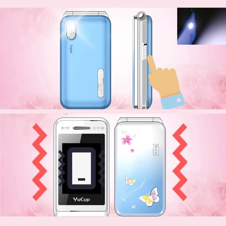 N509 Women Flip Phone Big Keys 2.4 Inch Dual Sim Mp3 FM 2g GSM Phone ...