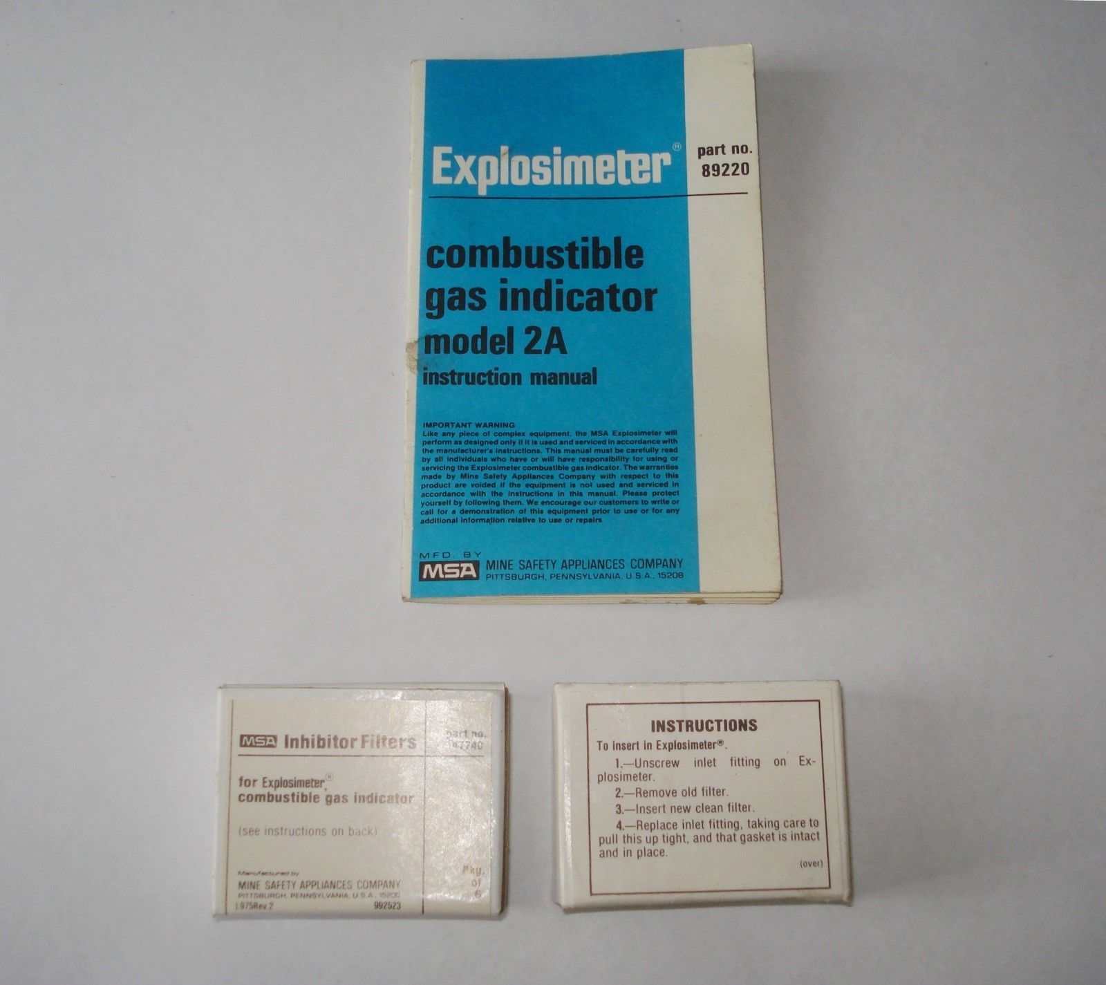 MSA Explosimeter 2A Combustible Gas Tester Measure Monitor Detector ...