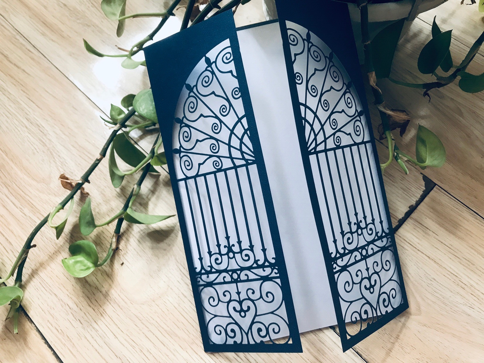 Gate Wedding Invitation,50pcs Laser Cut Invitations for Birthday Baby ...