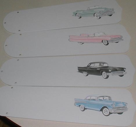 CUSTOM Vintage Cars from the 50's Fifties CEILING FAN!! UNIQUE ...