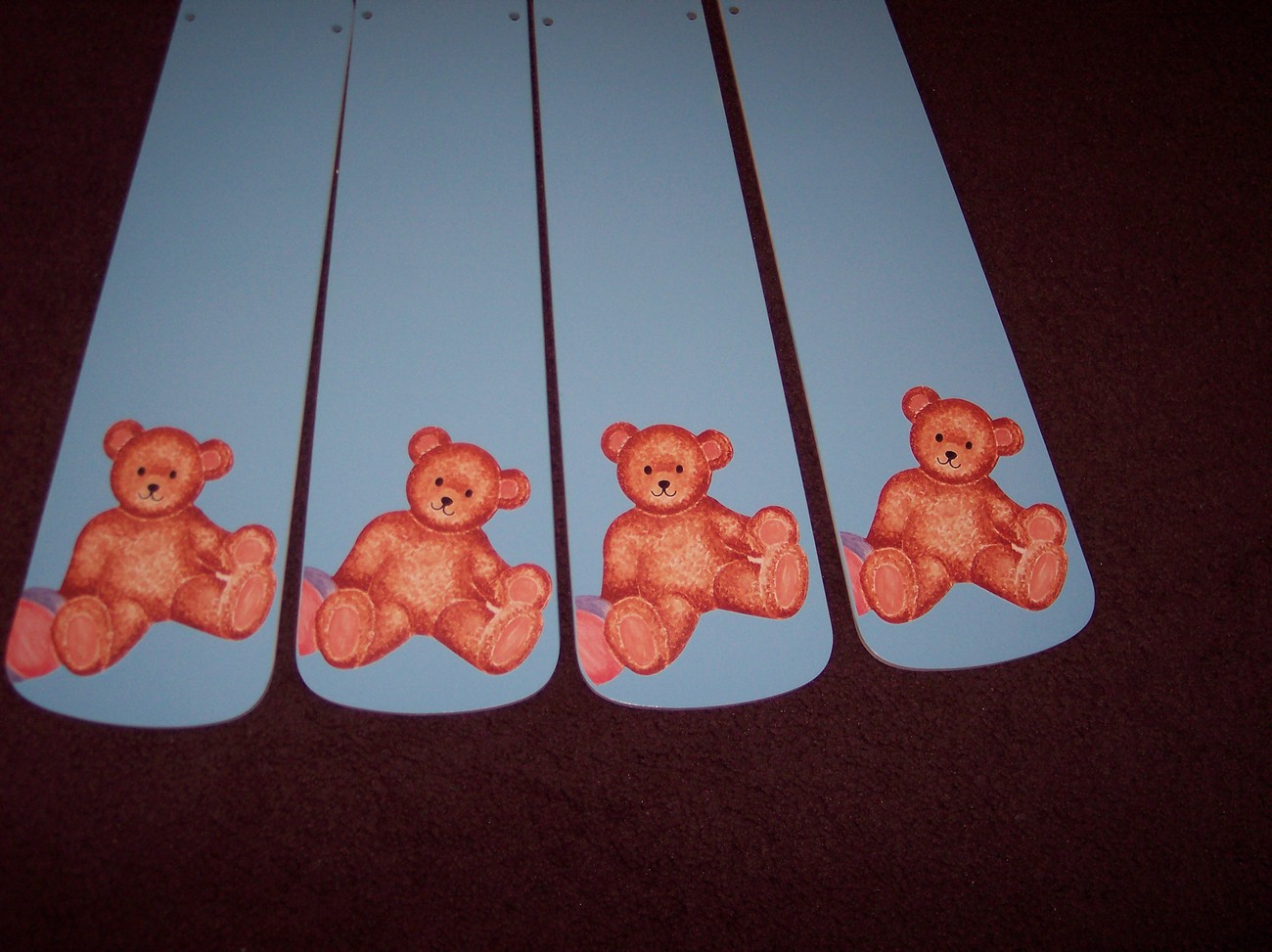 CUSTOM BABY BLUE TEDDY BEAR CEILING FAN FOR NURSERY ROOM - Lamps ...