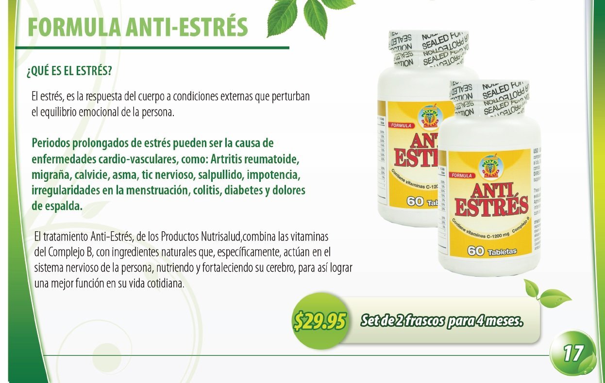 Anti Estres formula natural. Tratamiento para combatir el estres y la ...