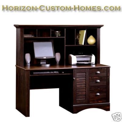 Mission Craftsman Shaker Computer Desk with Hutch - N/R - Desks & Home ...