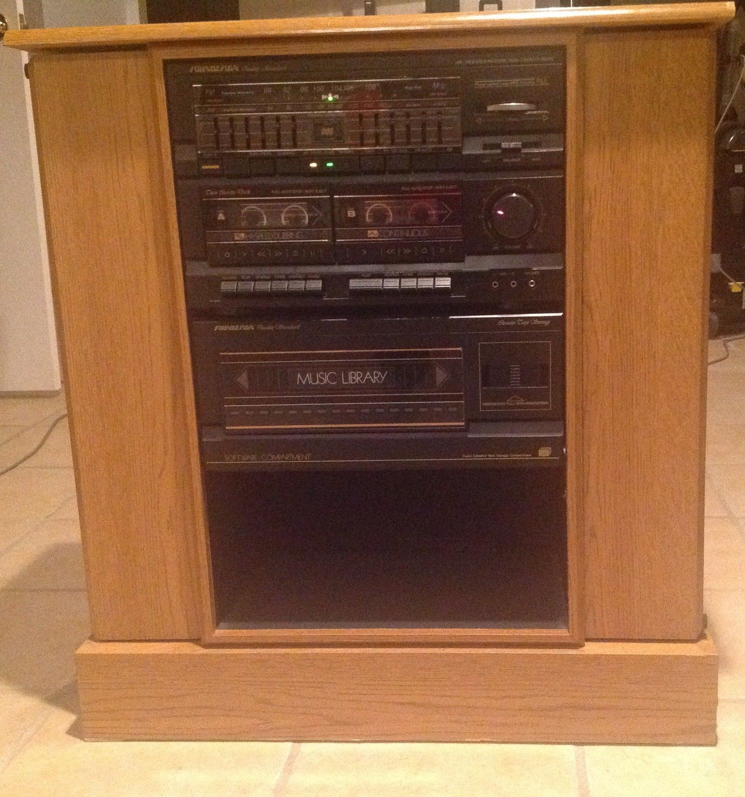 VTG RARE Soundesign Model No.46C46M AM/FM Stereo Receiver/Dual Cassette ...