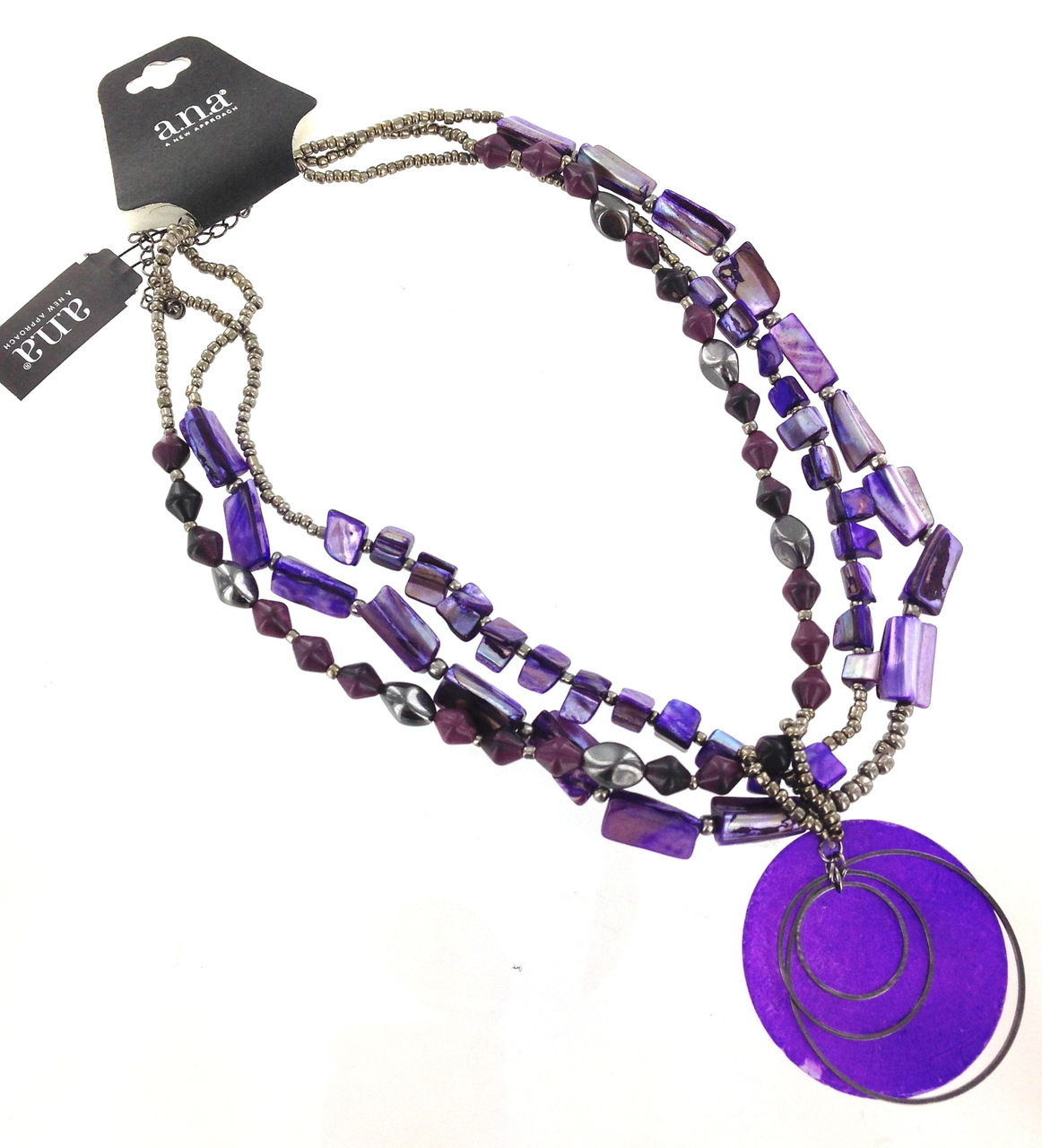 A.N.A Purple Shell Necklace - Necklaces & Pendants