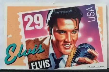 Elvis Presley Memorabilia Stamp Postcard - People