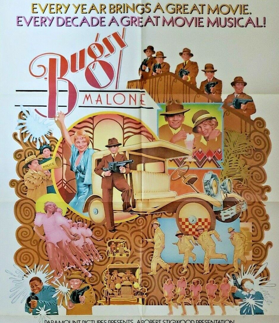 1976 Bugsy Malone Movie Poster 27" x 40" - Scott Baio, Jodie Foster 76/ ...